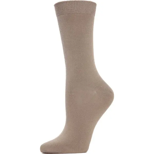 MEMOI Seamless Crew Socks - Khaki