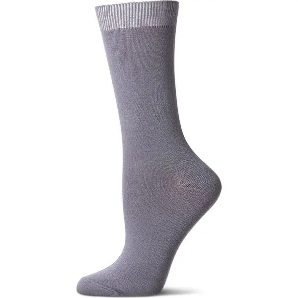 MEMOI Seamless Crew Socks - Smoky Blue