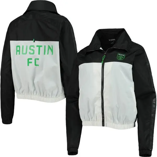 THE WILD COLLECTIVE Austin Fc Anthem Full-zip Jacket - Black