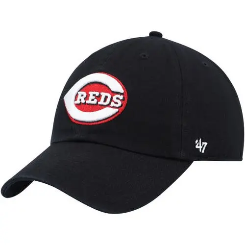 '47 47 Cincinnati Reds Clean Up Adjustable Cap - Black