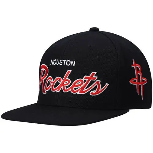 Mitchell & Ness Houston Rockets Hardwood Classics Script 2.0 Snapback Hat