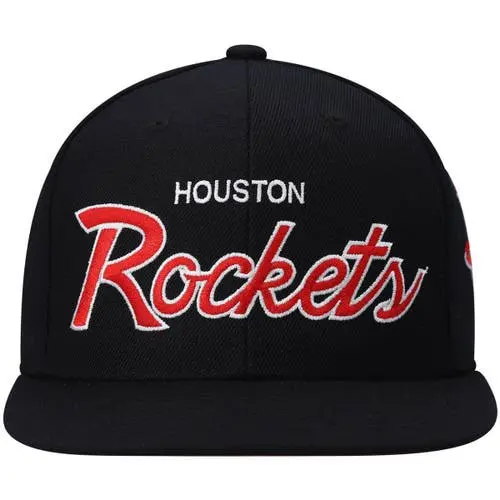 Mitchell & Ness Houston Rockets Hardwood Classics Script 2.0 Snapback Hat