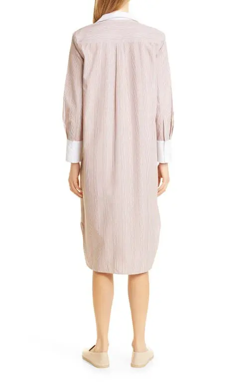 Misook Stripe Cotton Shirtdress