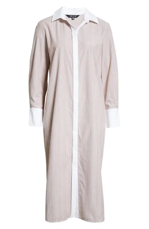 Misook Stripe Cotton Shirtdress