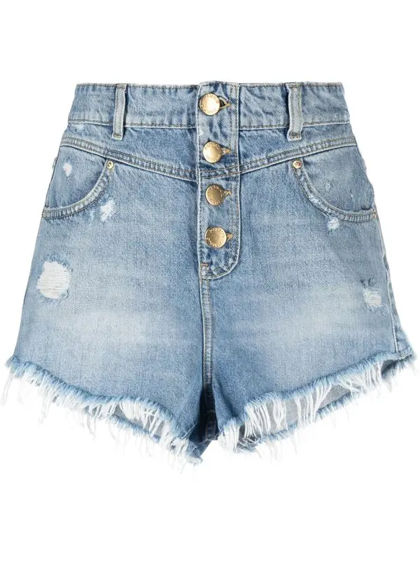 Pinko Distressed Frayed Shorts