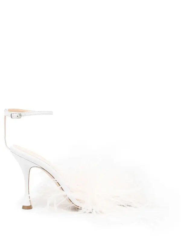 Magda Butrym Ostrich-feather Strappy Sandals