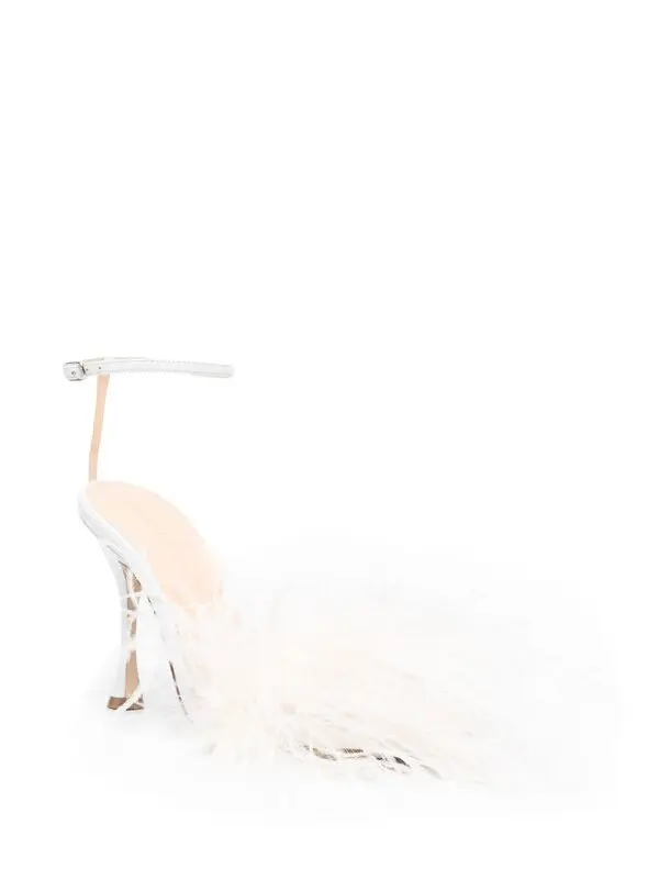 Magda Butrym Ostrich-feather Strappy Sandals