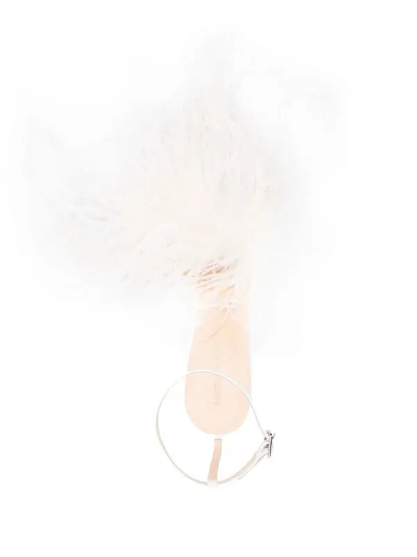 Magda Butrym Ostrich-feather Strappy Sandals