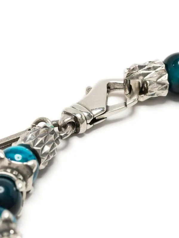 Emanuele Bicocchi Shamballa Bead Bracelet - Silver
