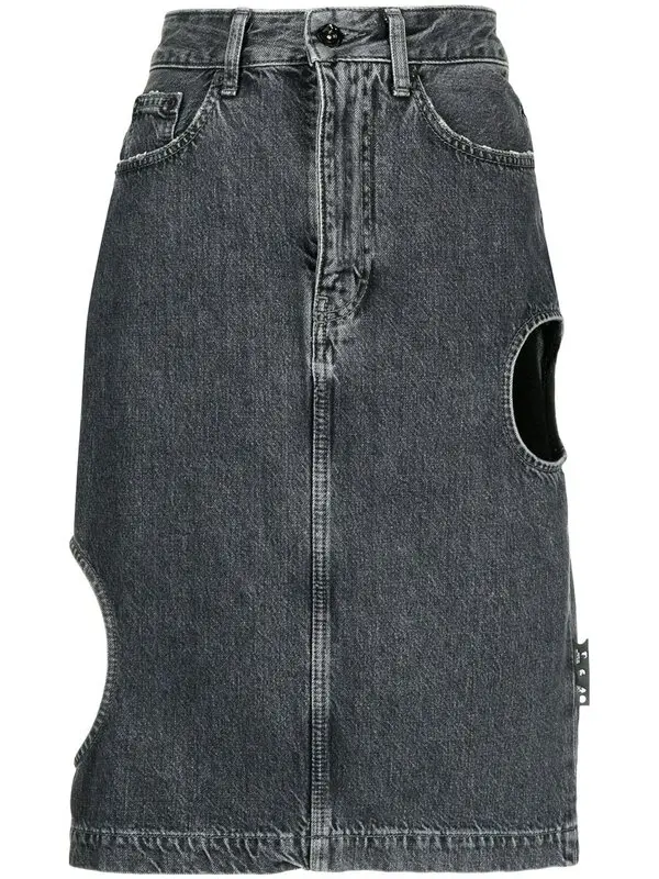 Off-White Meteor Denim Pencil Skirt
