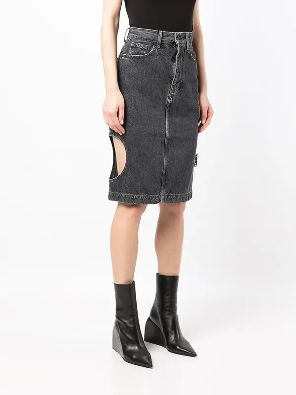 Off-White Meteor Denim Pencil Skirt