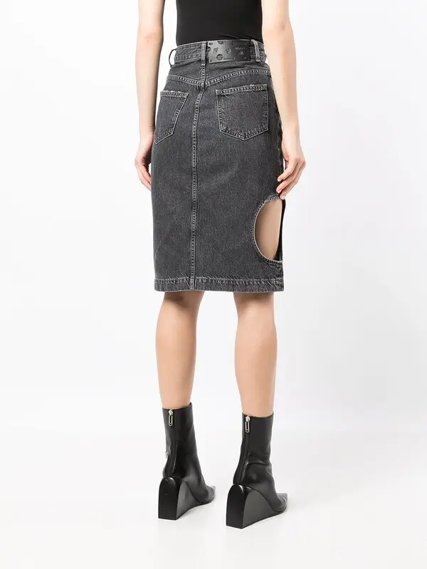Off-White Meteor Denim Pencil Skirt