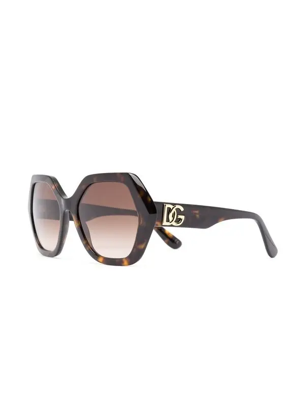 Dolce & Gabbana Dg Crossed Geometric-frame Sunglasses