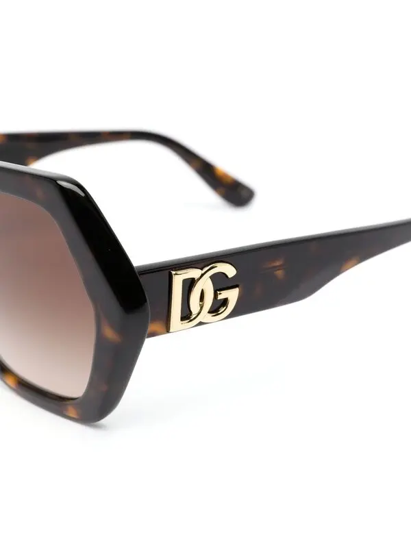 Dolce & Gabbana Dg Crossed Geometric-frame Sunglasses