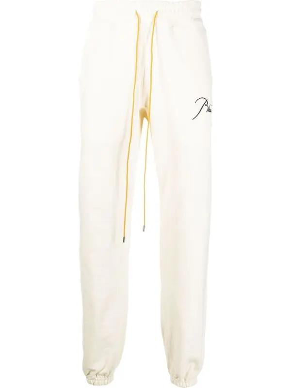 Rhude Logo-embroidered Track Pants - Neutrals