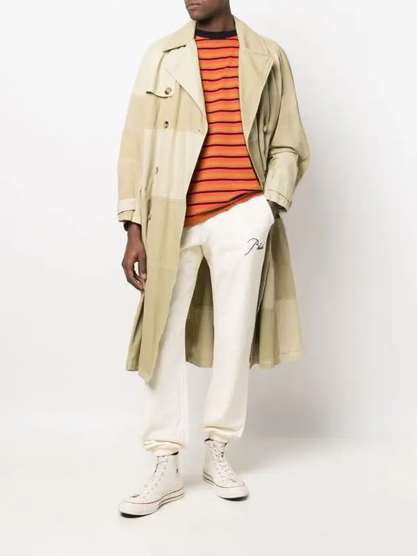 Rhude Logo-embroidered Track Pants - Neutrals