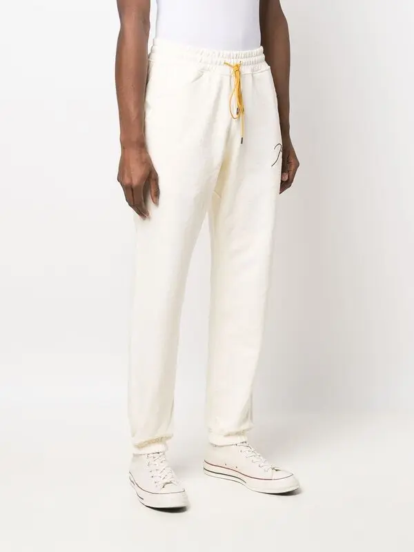 Rhude Logo-embroidered Track Pants - Neutrals