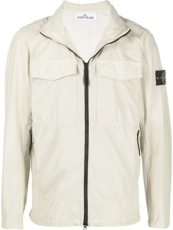 Stone Island Compass-patch Zip-up Jacket