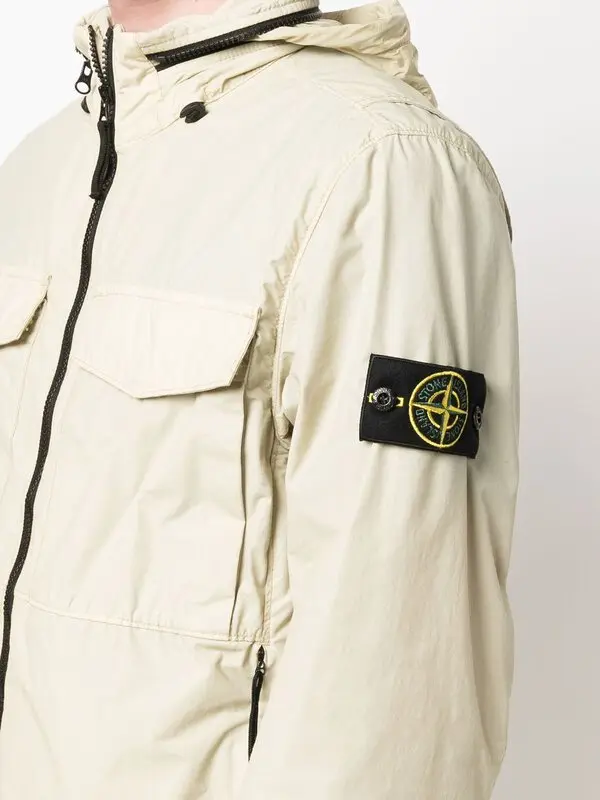 Stone Island Compass-patch Zip-up Jacket