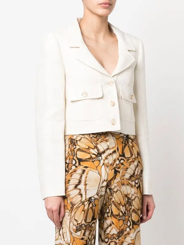 Alberta Ferretti Single-breasted Cropped Blazer