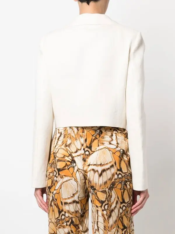 Alberta Ferretti Single-breasted Cropped Blazer