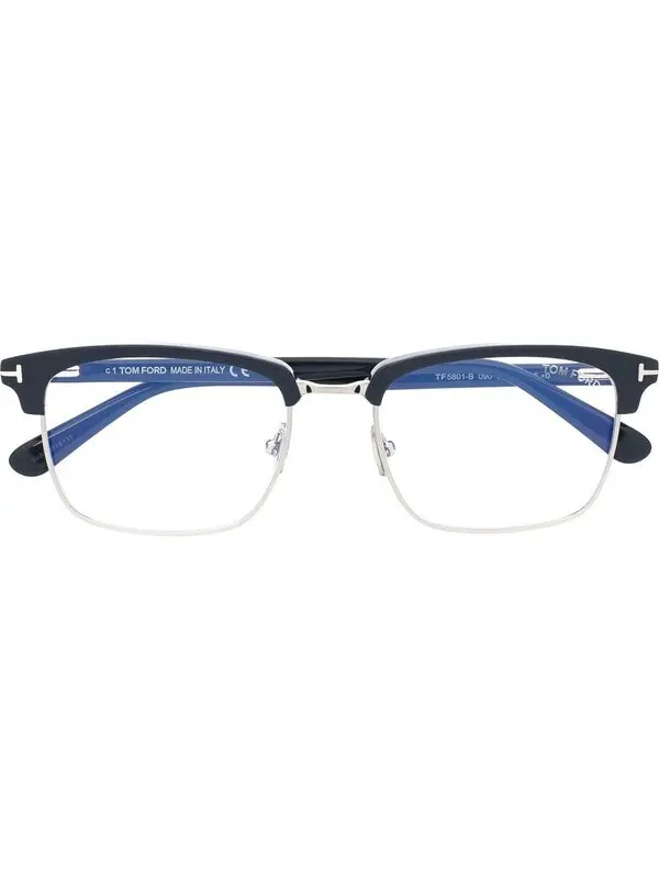 TOM FORD Square-frame Optical Glasses - Blue