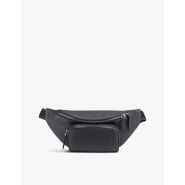 BVLGARI Logo-embossed Leather Belt Bag