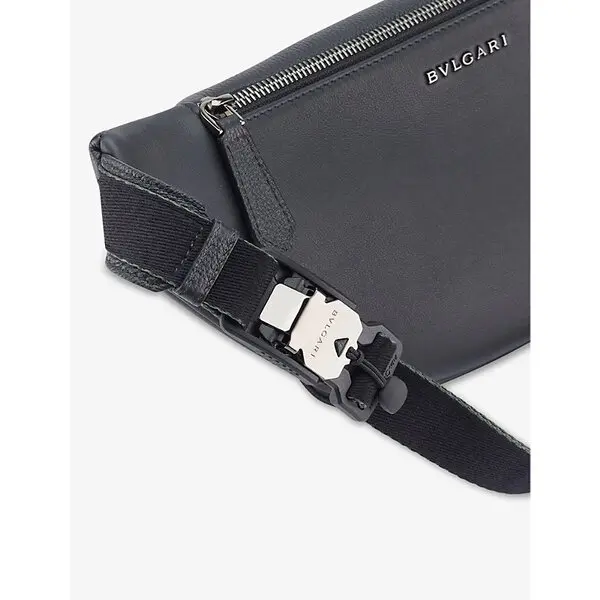 BVLGARI Logo-embossed Leather Belt Bag