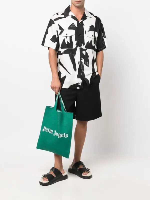 Palm Angels Logo-print Tote Bag - Green