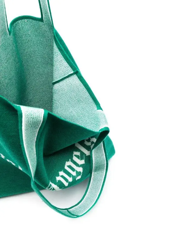Palm Angels Logo-print Tote Bag - Green