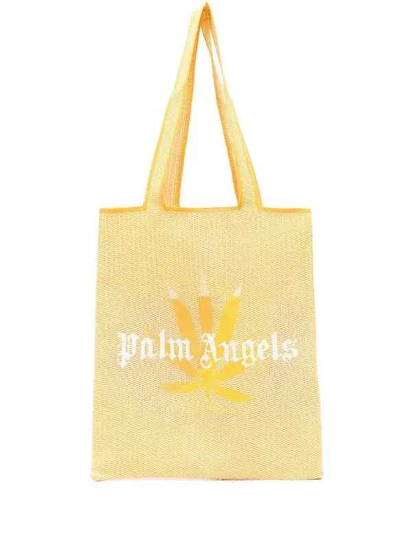 Palm Angels Logo-print Tote Bag - Yellow