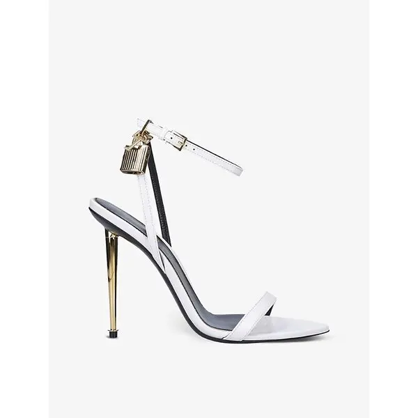 TOM FORD Padlock Leather Heeled Sandals
