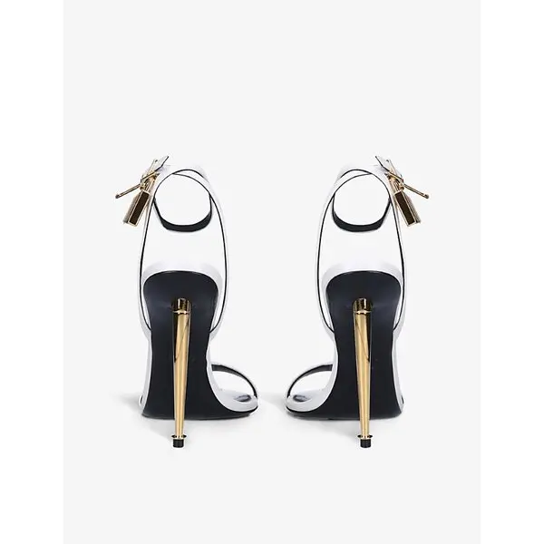 TOM FORD Padlock Leather Heeled Sandals