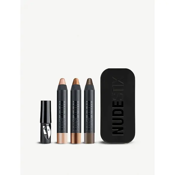 NUDESTIX Mini Metallic Eye Kit - Smoke Nudity Burnish