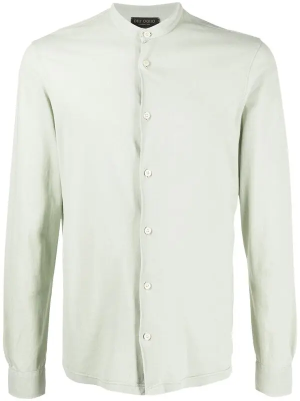 DELL'OGLIO Collarless Cotton Shirt