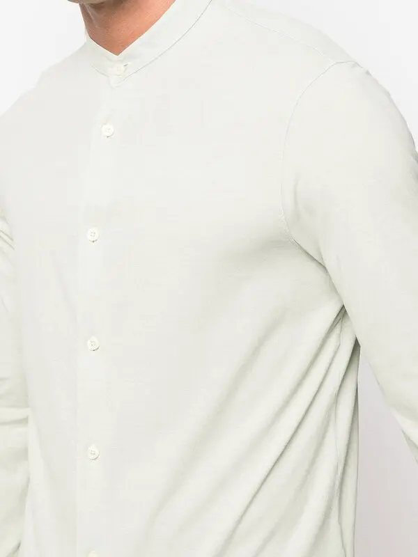 DELL'OGLIO Collarless Cotton Shirt