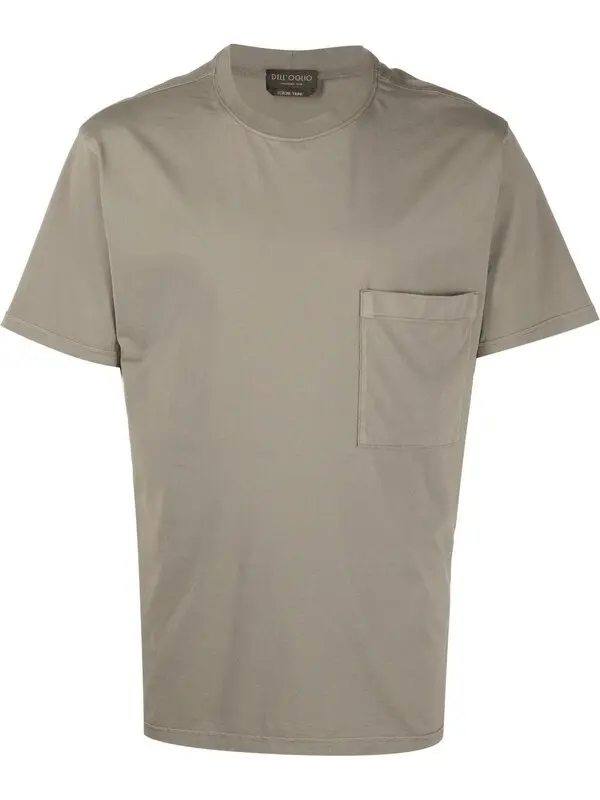 DELL'OGLIO Cotton Short-sleeve T-shirt - Green