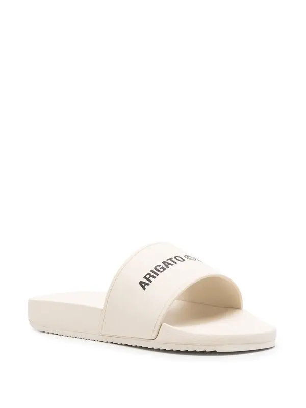 Axel Arigato Logo-print Pool Slides - Neutrals