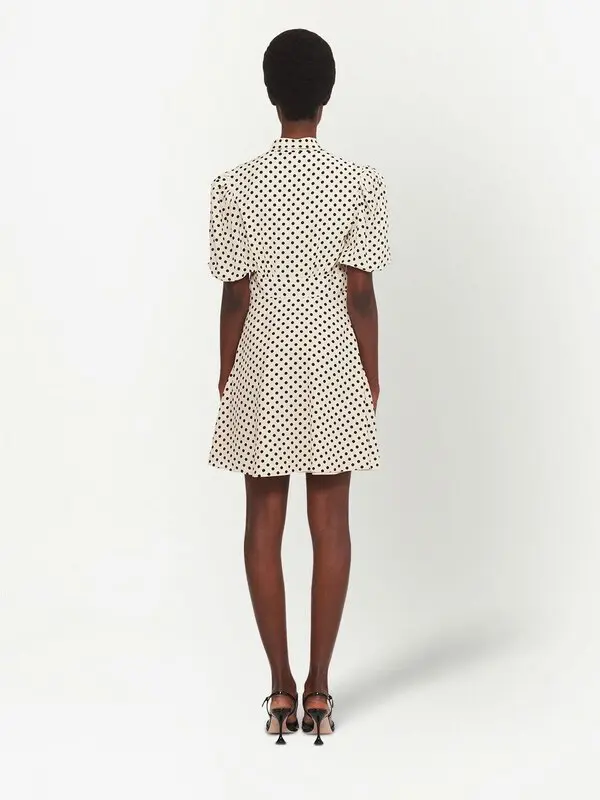 Miu Miu Polka-dot Mini Silk Dress