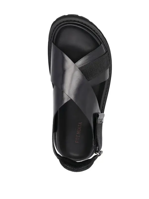 Premiata Crossover-strap Leather Sandals