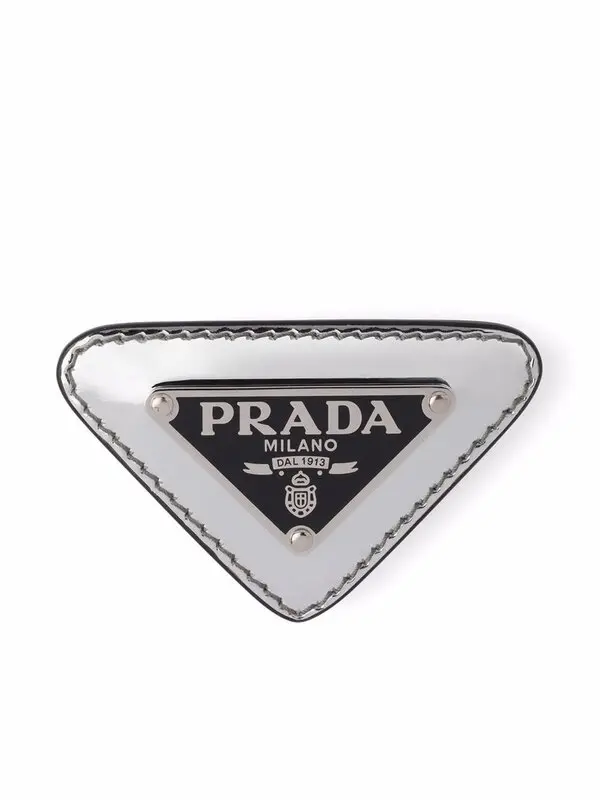 Prada Triangle Logo Brooch