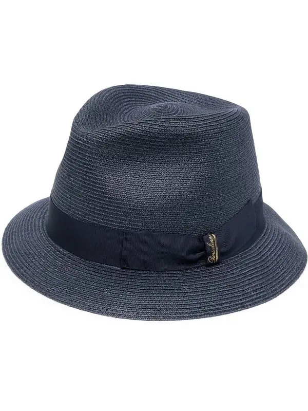 Borsalino Woven Hemp Hat - Blue