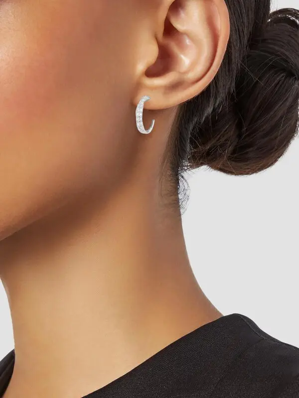 Ippolita Stardust Squiggle & Diamond Hoop Earrings