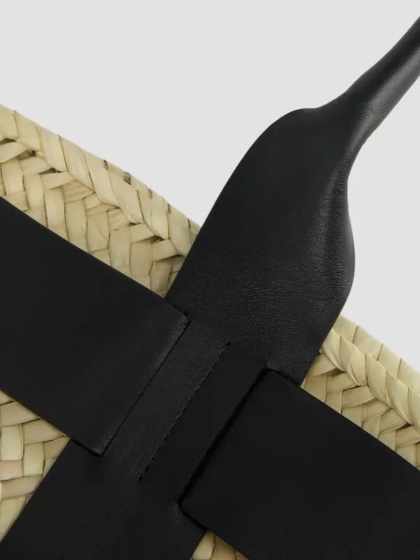 DEMELLIER Santorini Raffia Tote Bag - Black
