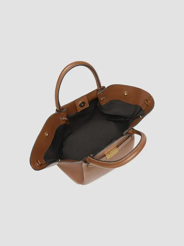 DEMELLIER Midi New York Leather Tote Bag