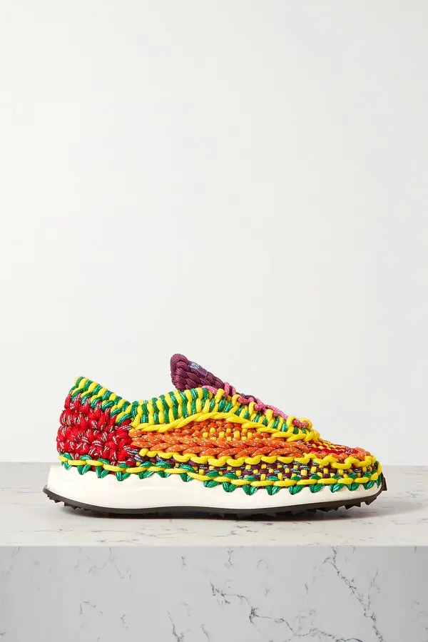Valentino Garavani Crochet-knit Sneakers