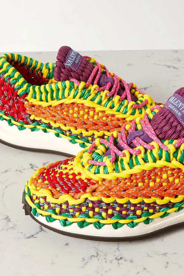Valentino Garavani Crochet-knit Sneakers