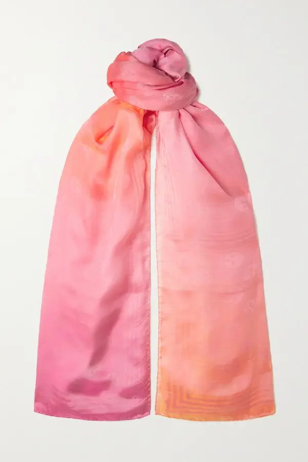 Alexander McQueen Silk-satin Scarf - Pink