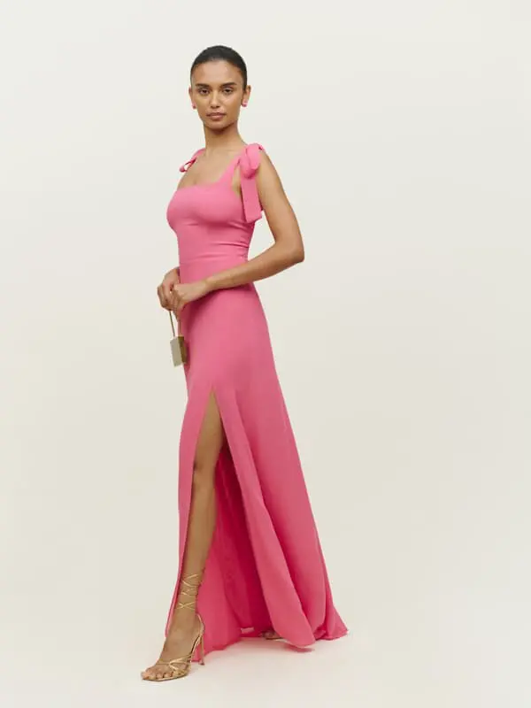 REFORMATION Westerly Maxi Dress With Square Neckline And Slit