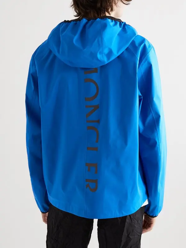 Moncler Sattouf Logo-print Hooded Jacket - Blue